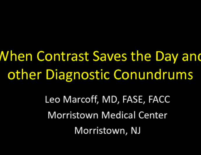 When Contrast Saves the Day and other Diagnostic Conundrums | tctmd.com